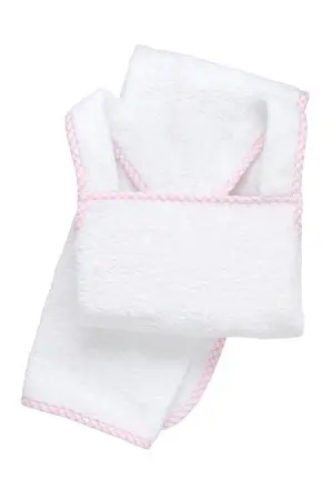 3 MARTHAS Bath Buddy Apron Pink Big Check