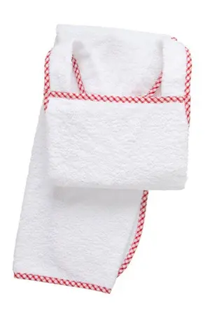 3 MARTHAS Bath Buddy Apron - Red Big Check