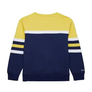 Mitchell & Ness Michigan Wolverines Vintage Logo Head Coach Fleece Pullover Sweatshirt