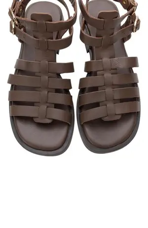 FOREVER & ALWAYS SHOES Frade Leather Sandals - Brown Leather