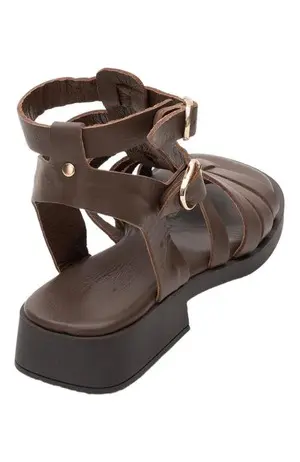 FOREVER & ALWAYS SHOES Frade Leather Sandals - Brown Leather