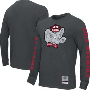 Mitchell & Ness Alabama Crimson Tide Team Pride Long Sleeve T-shirt - Charcoal