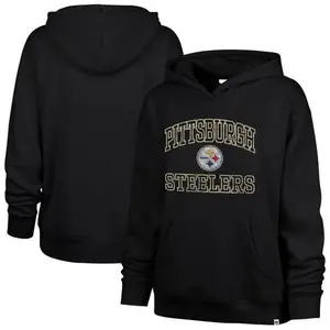 '47 Pittsburgh Steelers Clarity Naomi Pullover Hoodie - Black