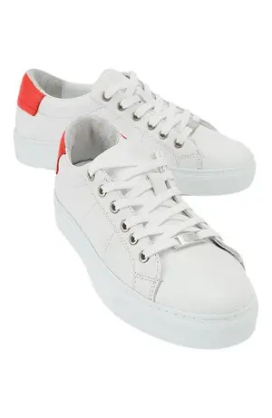 FOREVER & ALWAYS SHOES Ayverie Leather Sneaker - White Leather