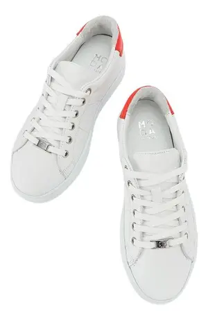 FOREVER & ALWAYS SHOES Ayverie Leather Sneaker - White Leather
