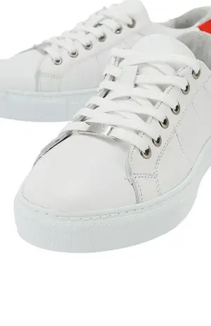 FOREVER & ALWAYS SHOES Ayverie Leather Sneaker - White Leather