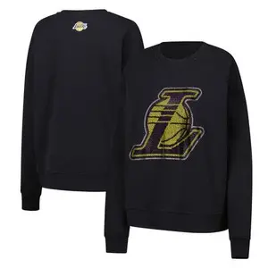 Terez Los Angeles Lakers Gemstone Logo Pullover Sweatshirt - Black