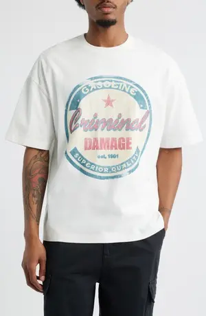 CRIMINAL DAMAGE Gasoline Graphic T-shirt