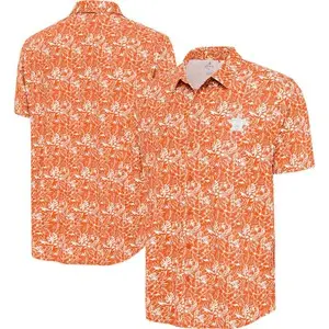 ANTIGUA Houston Astros Resort Button-up Shirt - Orange