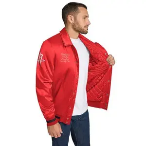 Tommy Hilfiger Houston Rockets Chain Stitch Applique Varsity Jacket