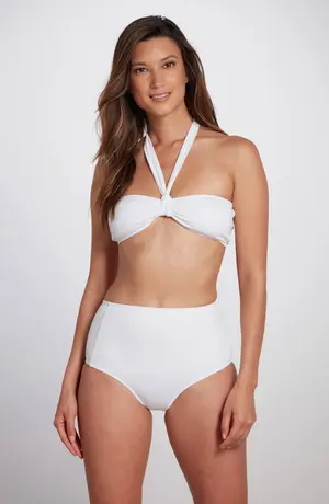 SAUIPE Bianca Bandeau Bikini Top - White