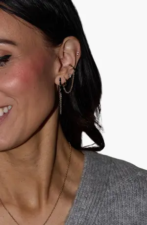 NICKEL & SUEDE Lucia Dangle Earrings - Black