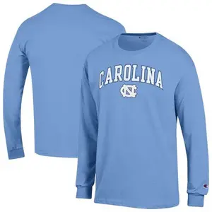 Champion Carolina Blue North Carolina Tar Heels Arch Over Logo Long Sleeve T-shirt - Light Blue
