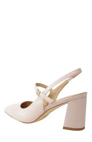 BELLE & BLOOM Up And Away Mary Jane Slingback Mules - Dusty Pink