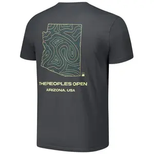 FLOMOTION Wm Phoenix Open Arizona Topographic Map Graphic T-shirt