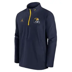 JORDAN BRAND Michigan Wolverines Sideline Coaches Quarter-zip Jacket