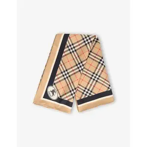 Burberry Check-pattern Silk Scarf - Sand