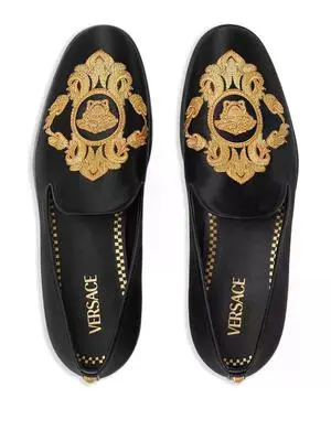 Versace Medusa Head Embroidered Loafers