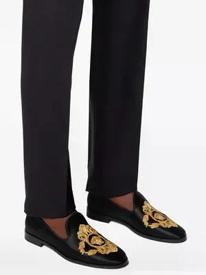 Versace Medusa Head Embroidered Loafers