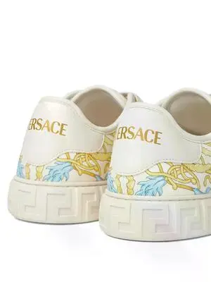 Versace Underwater Barocco Greca Sneakers - White