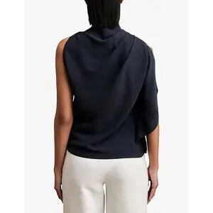REISS Elle One-shoulder Draped Top