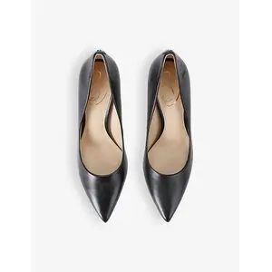 Sam Edelman Hazel Leather Heeled Courts - Black