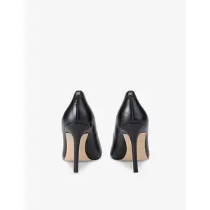 Sam Edelman Hazel Leather Heeled Courts - Black