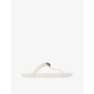 Kurt Geiger Maddison Faux-leather Flat Sandals - Bone