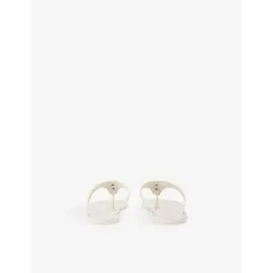 Kurt Geiger Maddison Faux-leather Flat Sandals - Bone