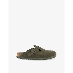 BIRKENSTOCK Boston Suede Clogs - Thyme