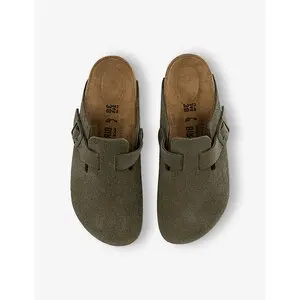 BIRKENSTOCK Boston Suede Clogs - Thyme