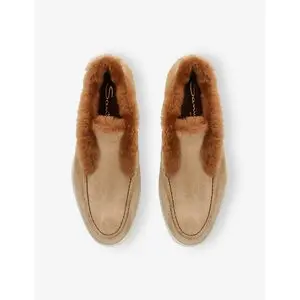 Santoni Fortune Suede Ankle Boots - Camel