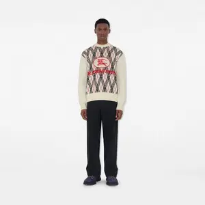 Burberry Argyle Check Wool Blend Sweater