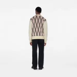 Burberry Argyle Check Wool Blend Sweater