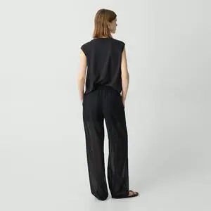 Theory Airy Shirting Drawcord Pull-on Pant - Black