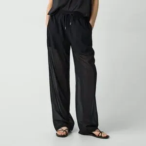 Theory Airy Shirting Drawcord Pull-on Pant - Black