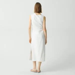 Theory Draped Midi Dress - Ivory