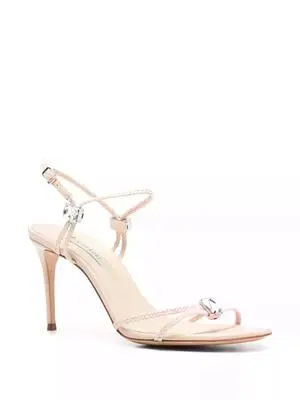 Casadei Round-toe Embellished Sandals