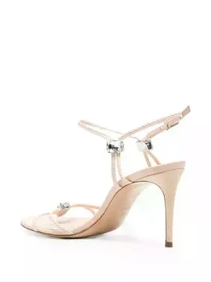 Casadei Round-toe Embellished Sandals