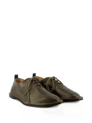 AMI Paris Leather Oxford Shoes - Green