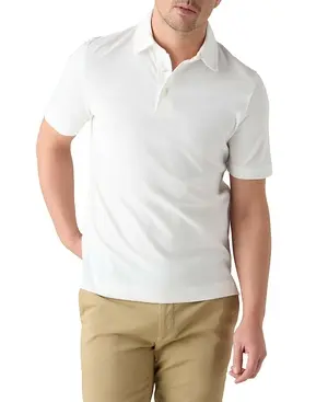 Robert Talbott Walker Short Sleeve Polo Shirt - Classic White