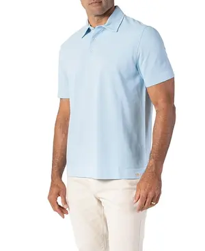 Robert Talbott Walker Short Sleeve Polo Shirt Powder Blue