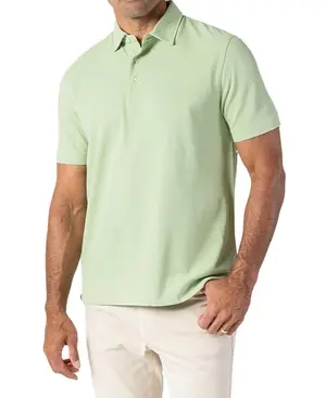 Robert Talbott Walker Short Sleeve Polo Shirt Spring Green