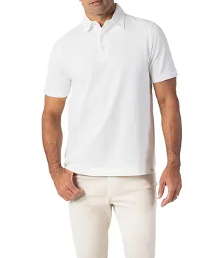 Robert Talbott Walker Short Sleeve Polo Shirt - White