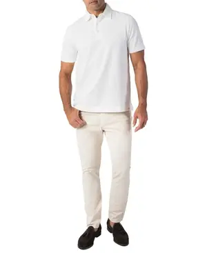 Robert Talbott Walker Short Sleeve Polo Shirt - White