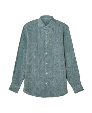 Robert Talbott Morgan Linen Shirt - Green