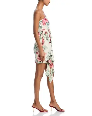 Aqua Strapless Mini Dress