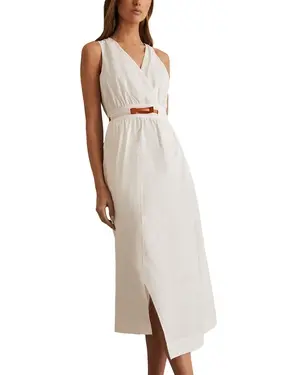 REISS Petite Brianne Belted Dress