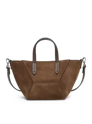 Brunello Cucinelli Leather Shoulder Bag - Brown