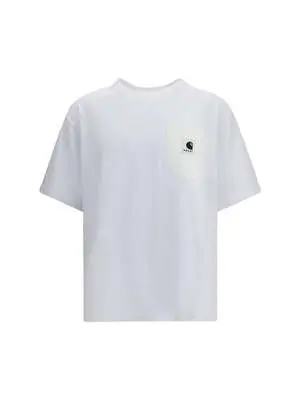 Sacai X Carhartt Wip Cotton Jersey T-shirt - White